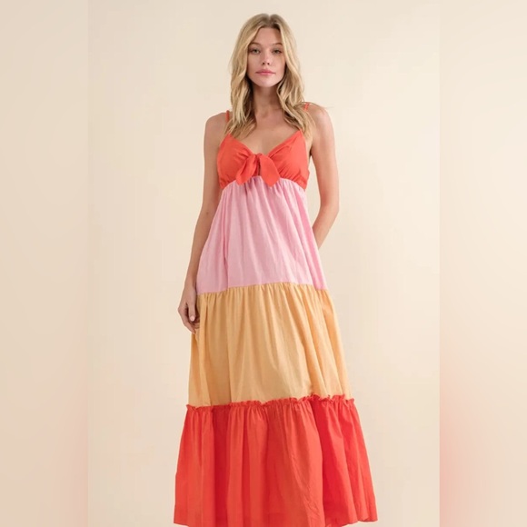 Blue B. | Dresses | Sunset Color Block Maxi Dress | Poshmark